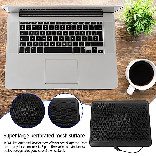 Laptop Cooling Pad, Laptop Cooler Cooling Pad, Laptop Cooler Stand with Height Adjustable, Laptop Cooling Pad with Cooling Fan, Laptop Fan with No Light, Adjustable Mounts Laptop Cooling Stand for Lap
