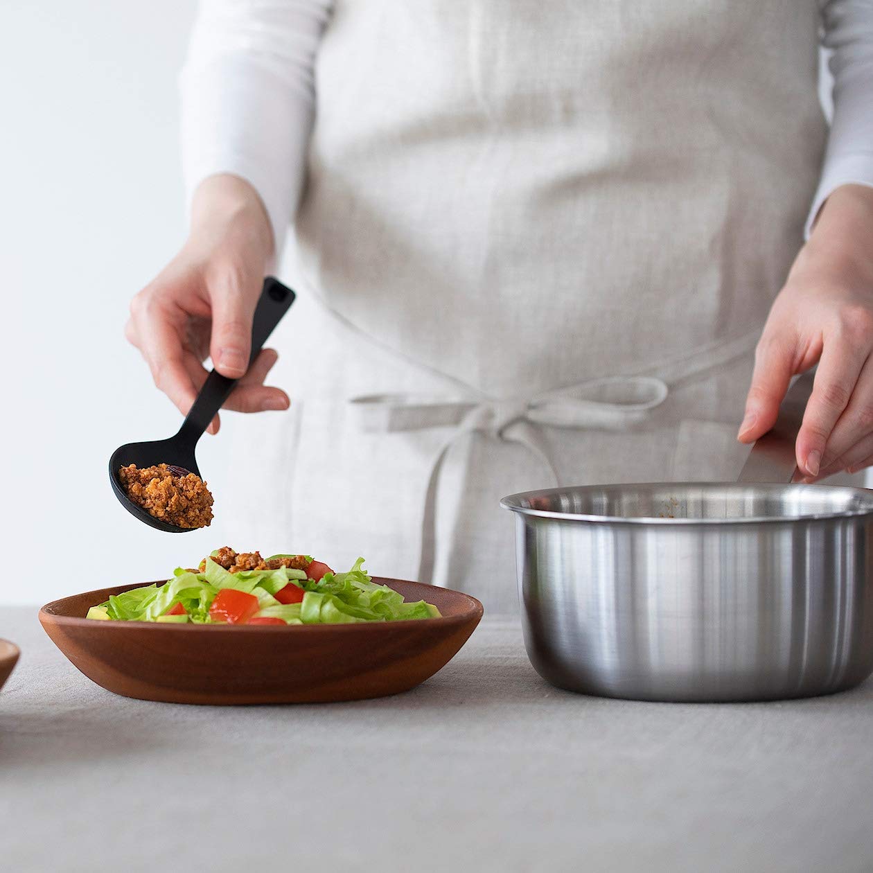 MUJI Silicone Cooking Spoon Small 25cm Black