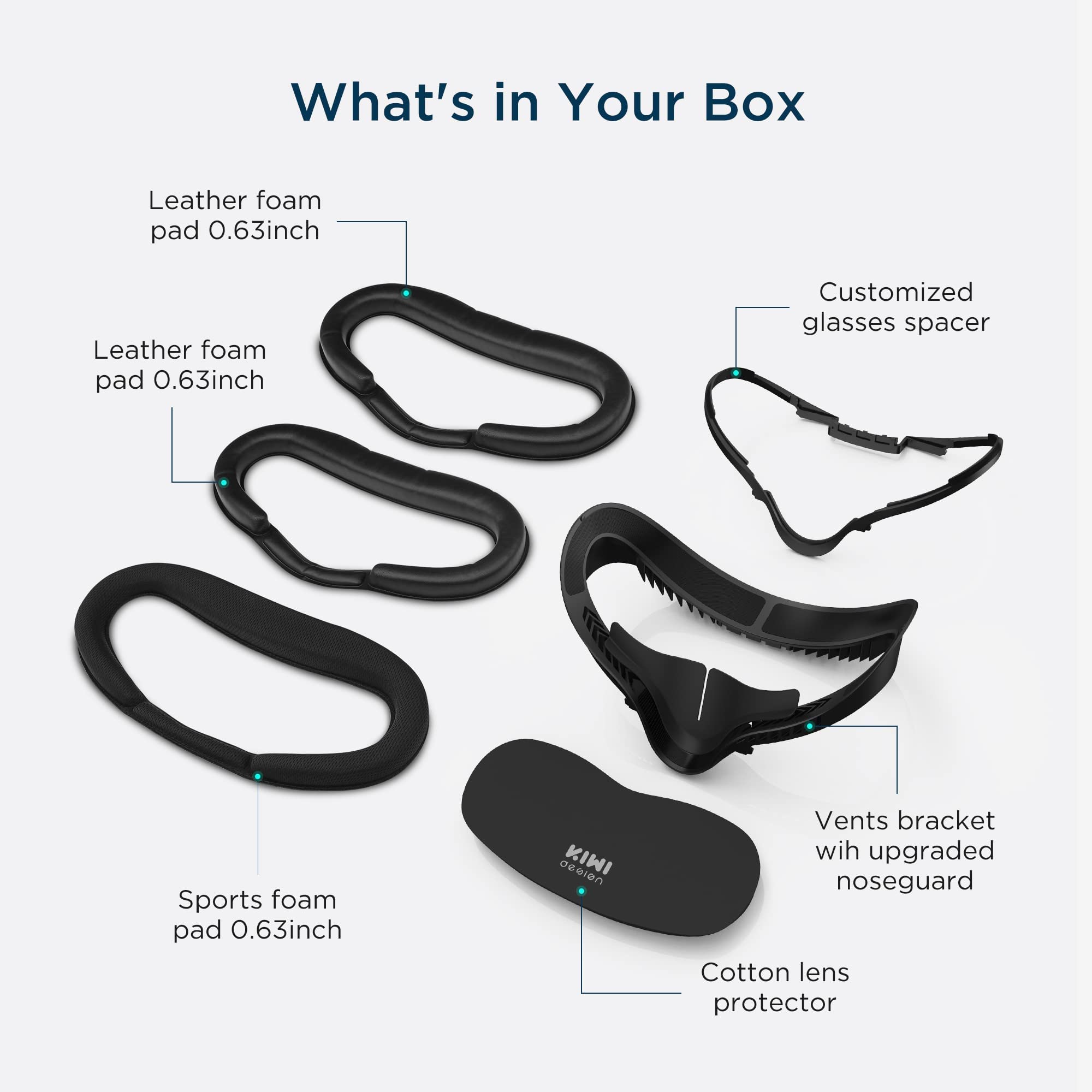 KIWI design Fitness Facial Interface and VR Weight Dumbbell for Quest 2 Accessories