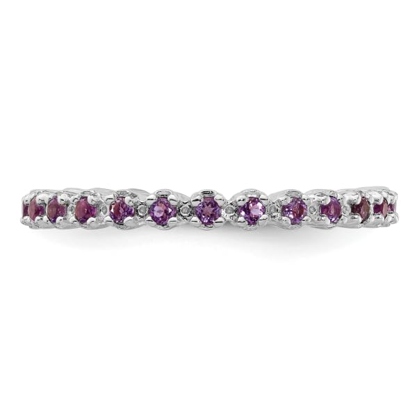 IceCarats 925 Sterling Silver Purple Amethyst February Birthstone Stackable Ring size 8