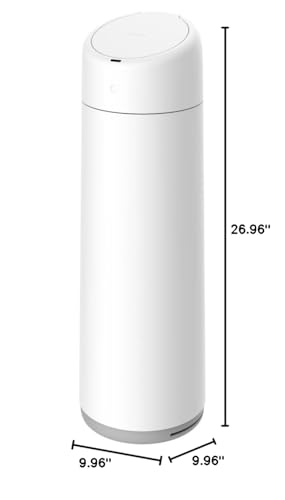 TOWNEW TT Diaper Pail, 4.4 Gallon Diaper Trash Can with Lid, Smart Garbage Can with self-Sealing and self-Changing, Automatic Trash Can for Baby Nursery, Refill Ring and Activated Carbon Bag Include