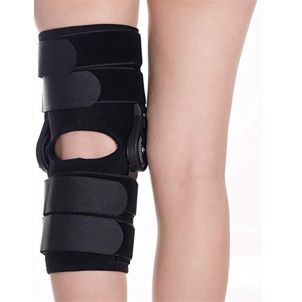 JJZXPJ Hinged ROM Elbow Brace,Knee Immobilizer Adjustable Breathable Leg Stabilizer for Left Leg and Right Leg for Arthritis, Joint Pain, Tendon, Ligament Strains, ACL, Injury Recovery (Size : M)
