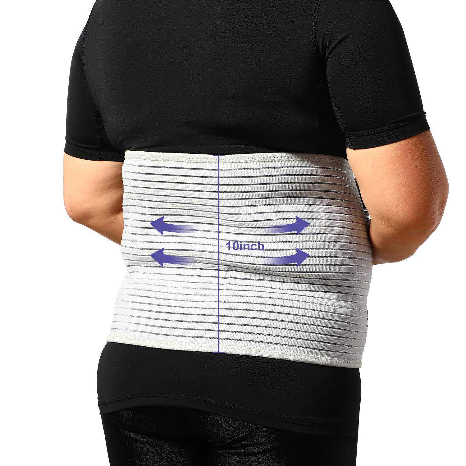 JOMECA Plus Size Bariatric Abdominal Binder, Hernia Support Compression Belt, Stomach Wrap Help for Bariatric, Postpartum And Post-Surgery Tummy, Close-Fitting Breathable Obese Girdle Fit Men & Women (3XL)