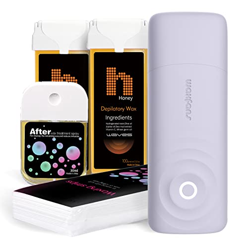 Waxfans Waxing Roller,Wax Roller Kit,Waxing Kit for Women,Roll on Wax Kit,Wax Kit for Hair Removal,Wax Roller
