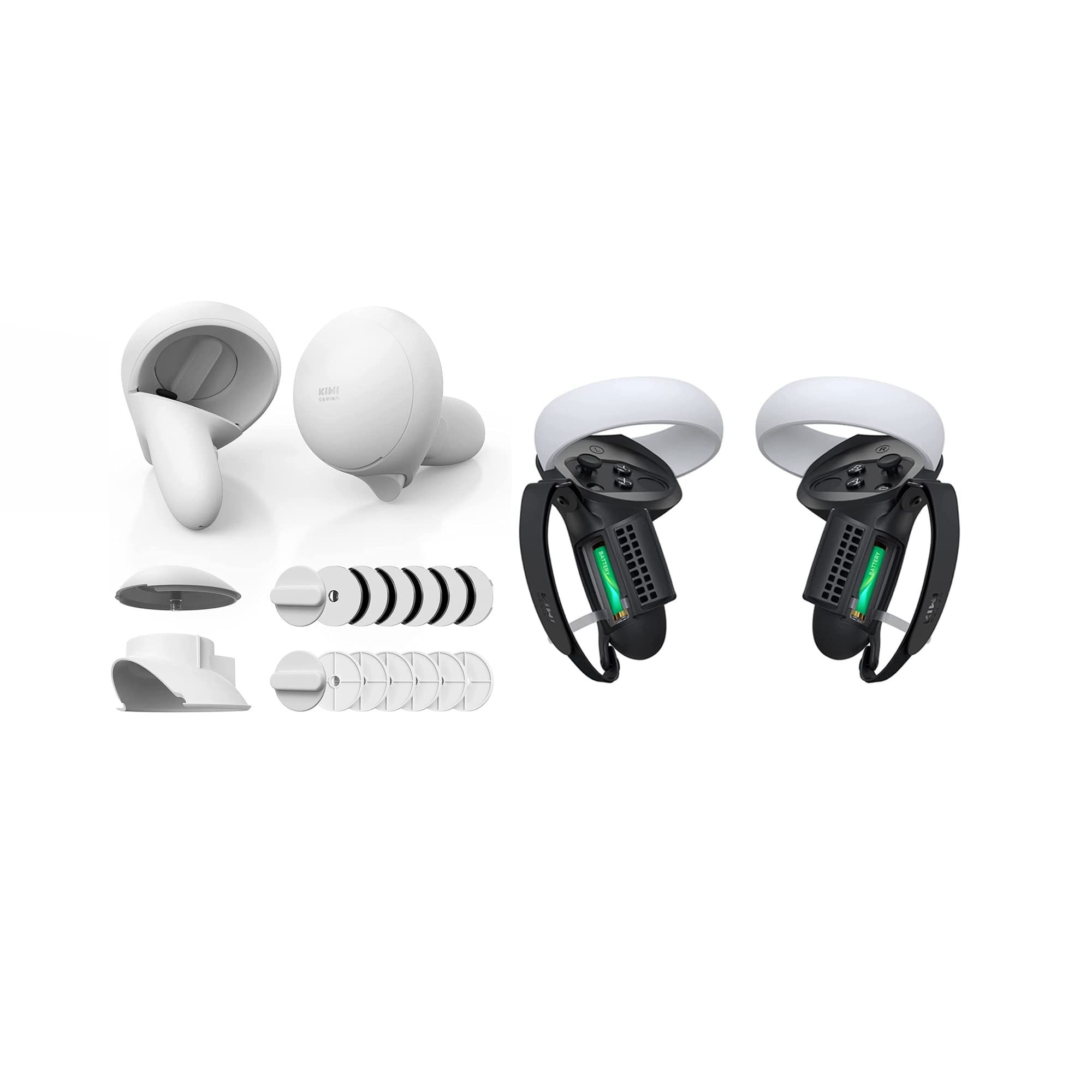 KIWI design Controller Grips Cover Accessories and VR Weight Dumbbell for Quest 2