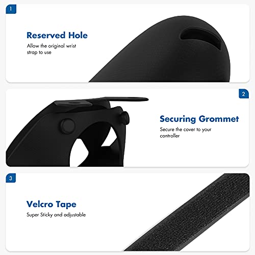 KIWI design Grip Cover For Oculus Quest 2 Accessories Touch Controller Grip Anti-Throw Handle Sleeve With Adjustable Hand Strap