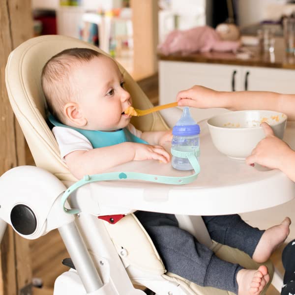Toy Straps For Baby,2PK Silicone Pacifier Clips,Baby Bottle Holder Hands Free,Adjustable Stretchable Sippy Cup Straps for Strollers,Baby Cribs,Hanging Baskets,high Chairs,Feeding Bottles,Snack catcher