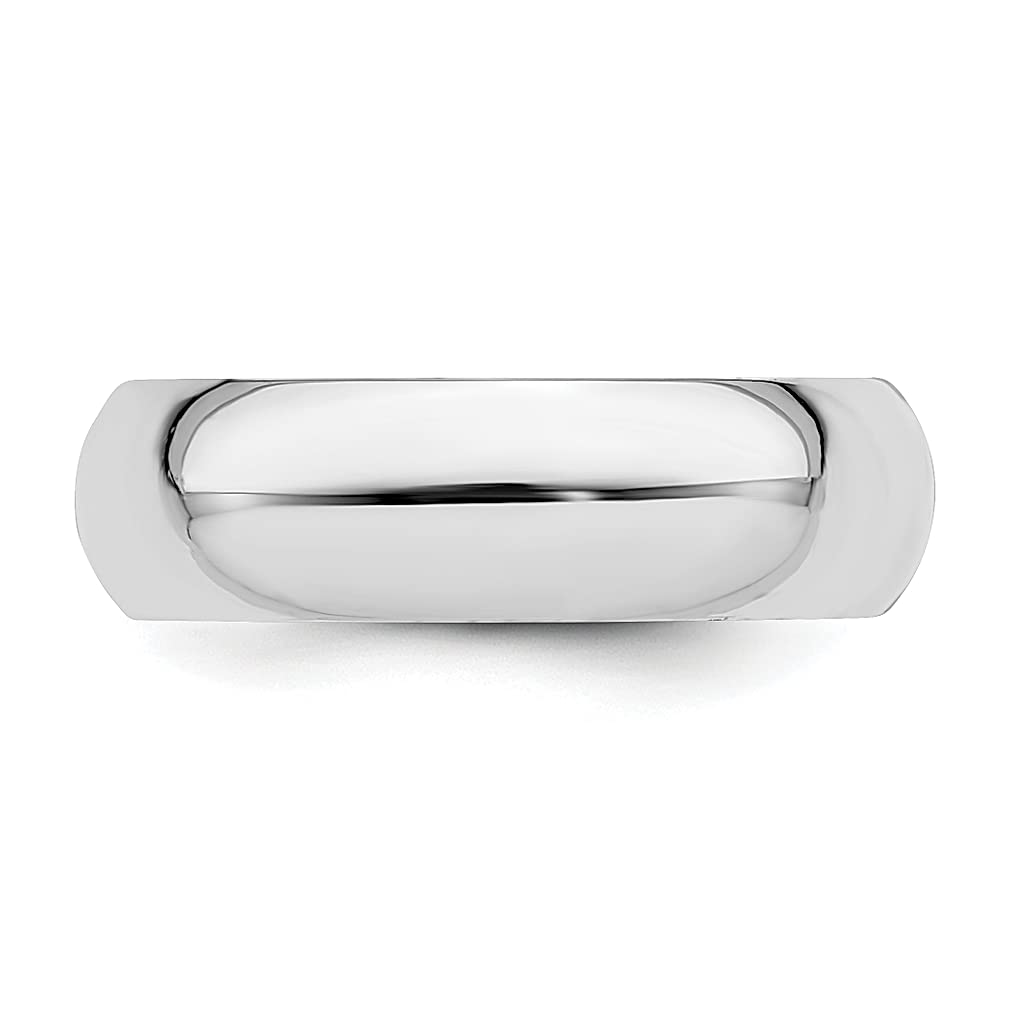 IceCarats 925 Sterling Silver 6mm Comfort Fit Size 11 Plain Classic Wedding Band Ring