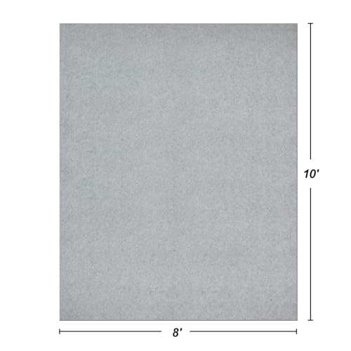 ITSOFT Ultra Premium Non Slip Felt Area Rug Pad, Thick Cushioned Gripper Pad for Hardwood Floors Under Carpet Protects Floors, 1/4" Thickness, 8 x 10 Feet