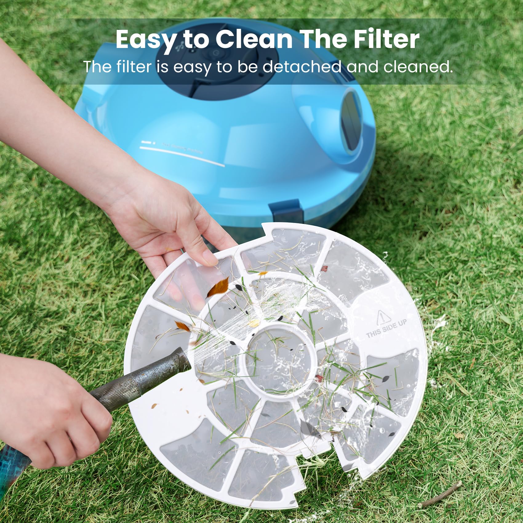 ππ₯ππ§ππππ OUCAXIA Cordless Robotic Pool Cleaner, Automatic Pool Vacuum, 90 Mins Runtime & Powerful Suction, Self-Parking, Lightweight, Ideal for Above/In-Ground Pool 65 Feet/1100 Sq.Ft