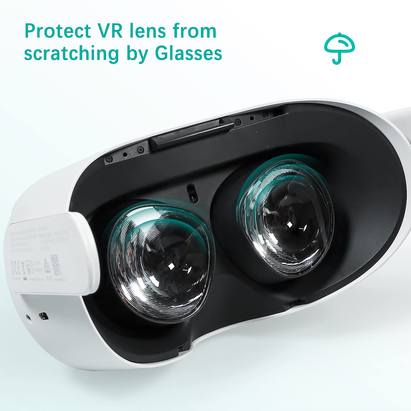 METORY Upgraded 3 Magnets Lens Protector Frame for Oculus Quest 1/2, VR Magnetic Eyeglasses Frame Accessories,Anti-Scratches Glass Spacer Protection,Used with Anti-Blue Myopia lenses(Not included)