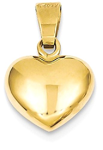 IceCarats 14K Yellow Gold Heart Necklace Love Pendant Charm Only