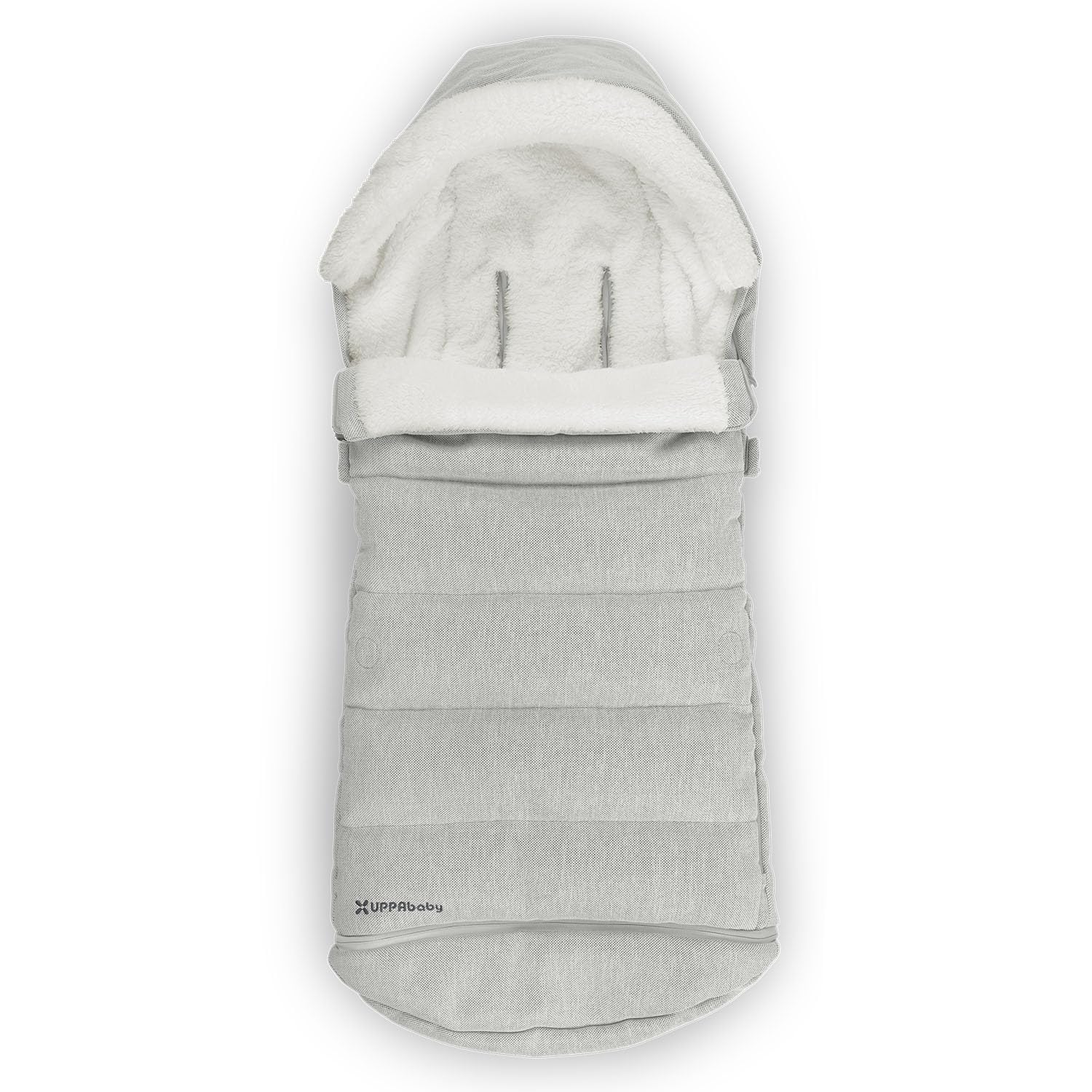 UPPAbaby CozyGanoosh Footmuff/Easily Attaches to UPPAbaby Strollers + RumbleSeat/Ultra-Plush, Weather-Proof/Anthony (White and Grey Chenille)