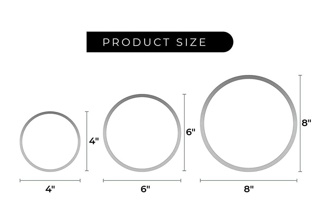 Siking Stainless Steel 4 / 6 / 8 Inch Round Cake Ring Mold Round Cutter Pancake Mold For Mousse Cheese Cookie Salads Onigiri (Round), H 11- 3