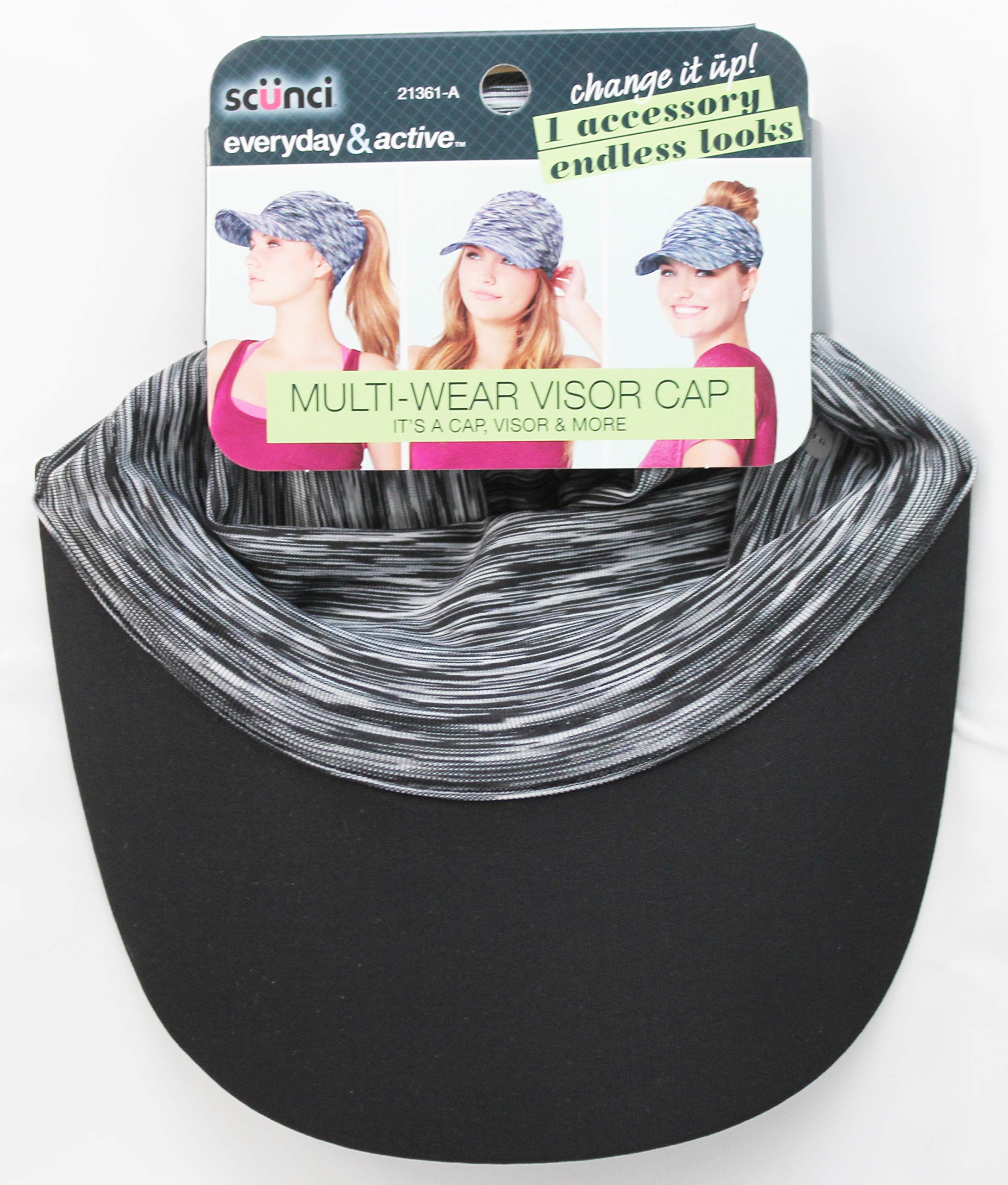 Scunci Everyday & Active Tie-Dye Wide Head Wrap Headband Cover Multi-Wear Visor Cap Headband