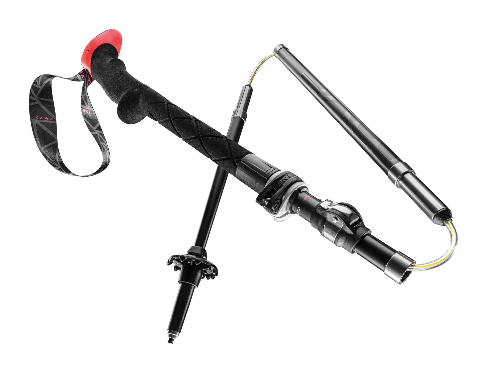 LEKI Micro Vario Carbon Trekking Pole Pair - 110-130 Black/Red