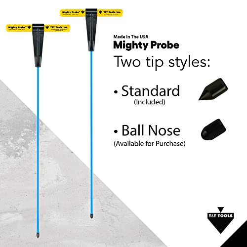 T&T Tools Mighty Probe Insulated Metal Soil Probe - Probing Rod, T-Handle Steel Rods, Landscaping Tools (1, 48-Inch Long Overall w/ 3/8" Metal Round Rod)