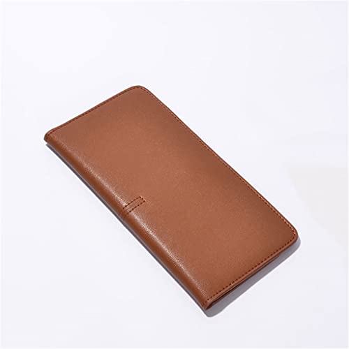 SEASD -Thin Long Purse Female Card Bag Buckle Card Position Soft Leather Money Clip Portable Bag