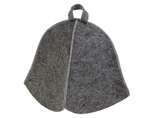 Sauna hat 2pcs, Russian Bath hat, Hat for Sauna, Sauna hat for Men, Sauna hat for Women, Wool 100%, Russian Sauna hat, Bath Accessories for Sauna on The Street Steam Room Made in Ukraine Grey, White