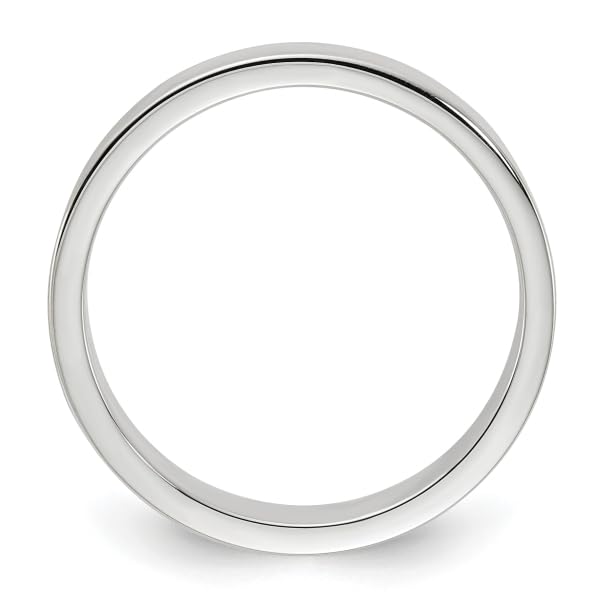 IceCarats 925 Sterling Silver 4mm Plain Classic Wedding Band Ring Size 9.00