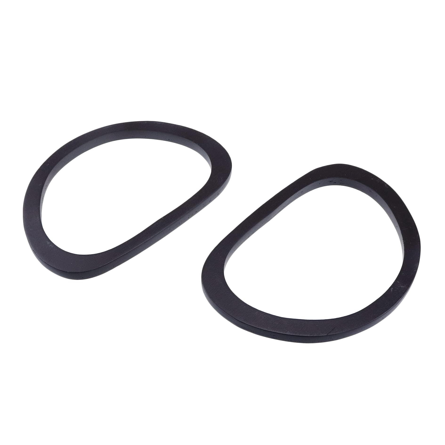Mewutal 4PCS Black Wooden Oval Leather Bag Handle D-Shaped Bag Handles for Woven Bag Purse Cloth Bag