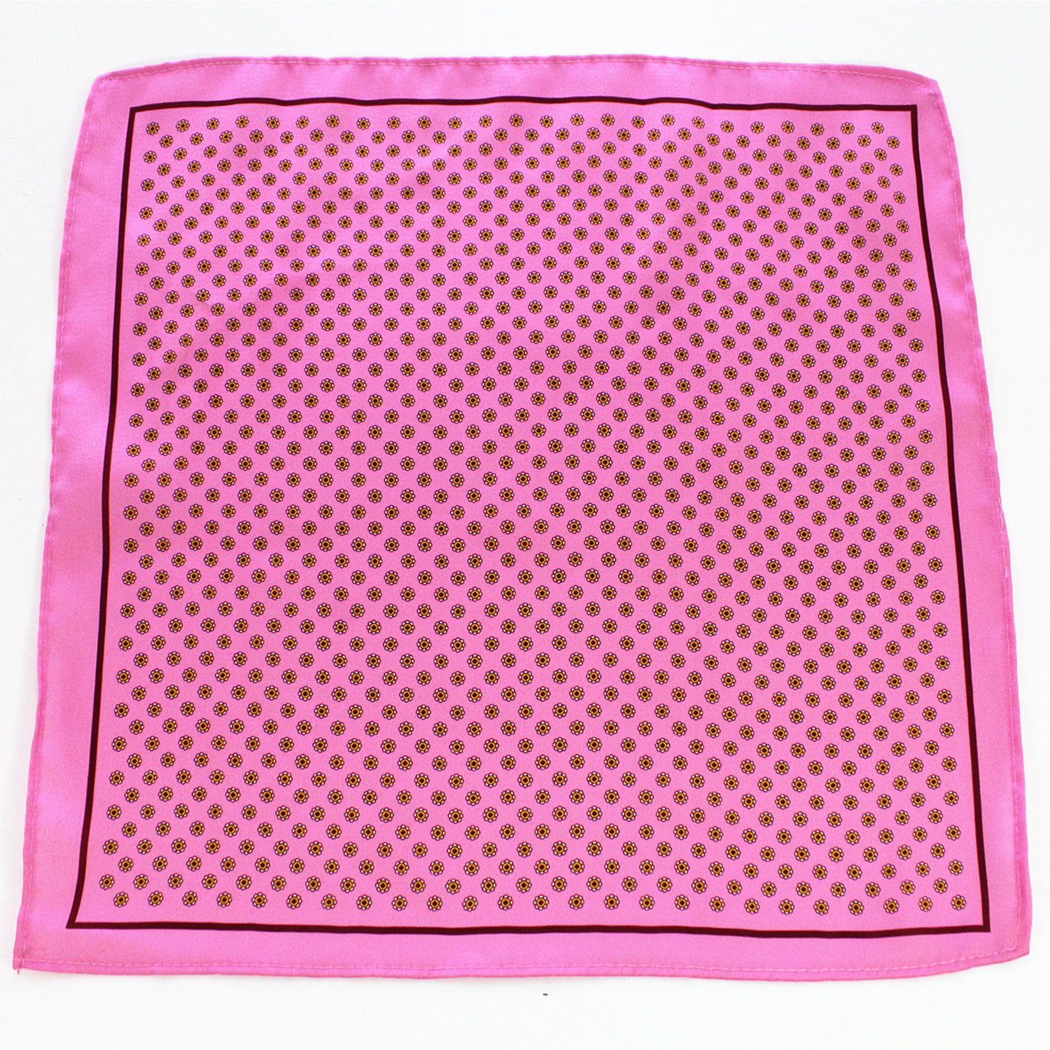 JEMYGINS 6PCS Red Yellow Pink Blue Silk Pocket Squares for Men Handkerchief Hanky Set (1)