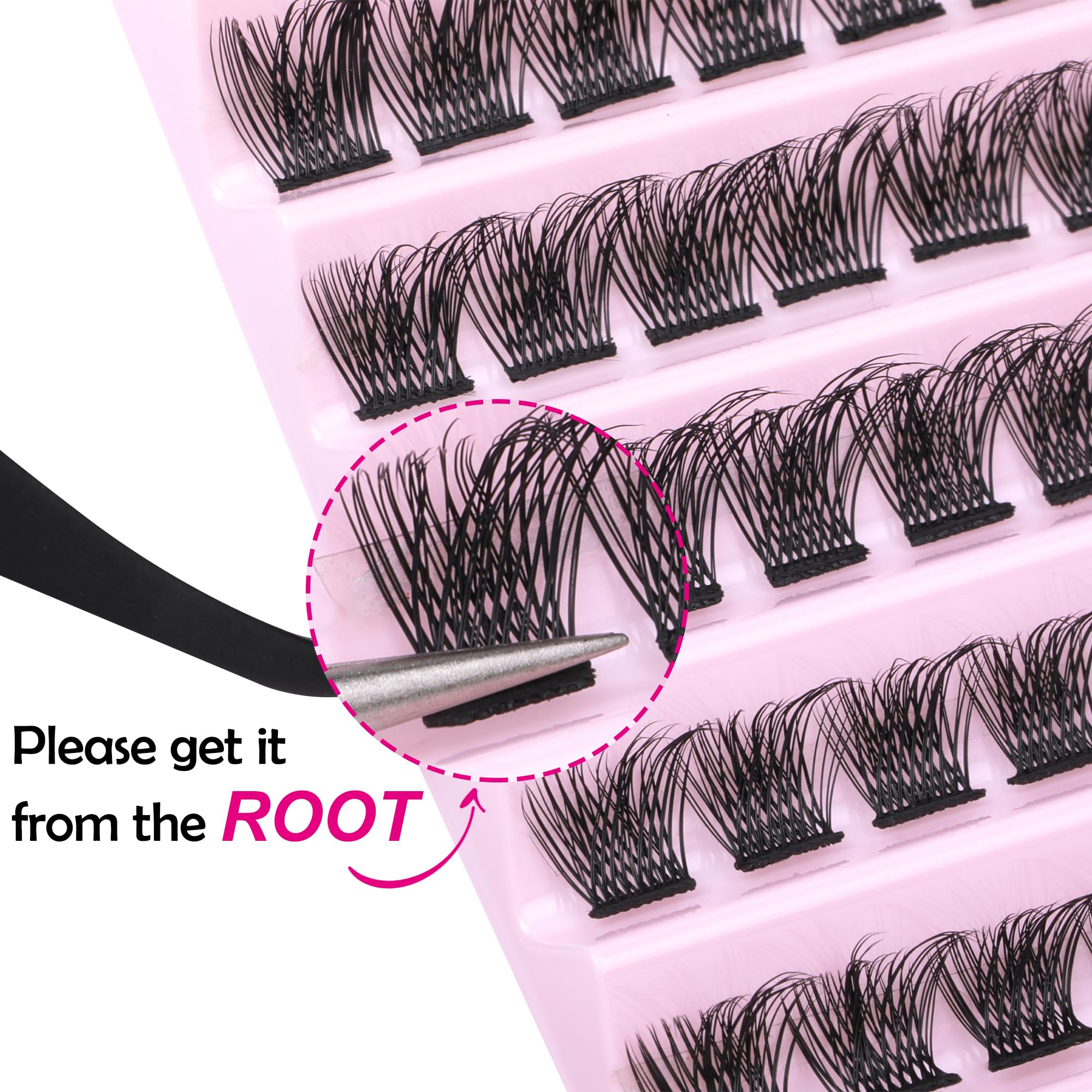 Lash Clusters DIY Eyelash Extension 120 Pcs Cluster Lashes Natural Look Wispy Lash Extension 8-16mm Individual Eyelash Extensions D Curl Cluster False Lashes by TNFVLONEINS