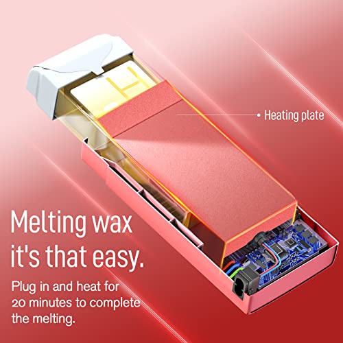 Waxfans Roll on Wax Kit,at Home Waxing Kit for Women ,Easy Rolling Wax roller ,Wax Warmer for Hair Removal,Wax Roller Kit