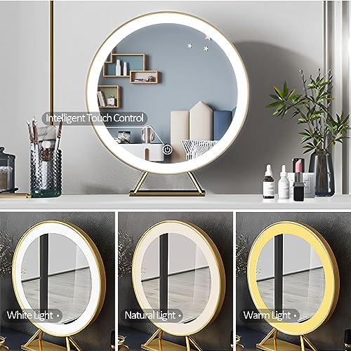 IKuinen Makeup Vanity - Vanity Set with Mirror and Lights, Women Dresser Table with Multifunctional Nightstand, 4 Drawer, Leather Wrapped, Stool, Minimalist and Stylish Dressing Table - 47.2In/White