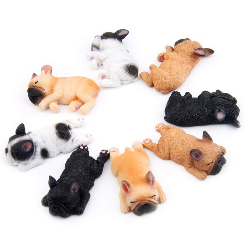 MonLiya 4Pack 3D Refrigerator Magnetic,Face Down Sleeping French Bulldog Fridge Magnets Sticker Office Magnet,Kitchen Gadget Toy Decor Fridge Ornament,for Whiteboard,Map,Notes,Gift for Christmas