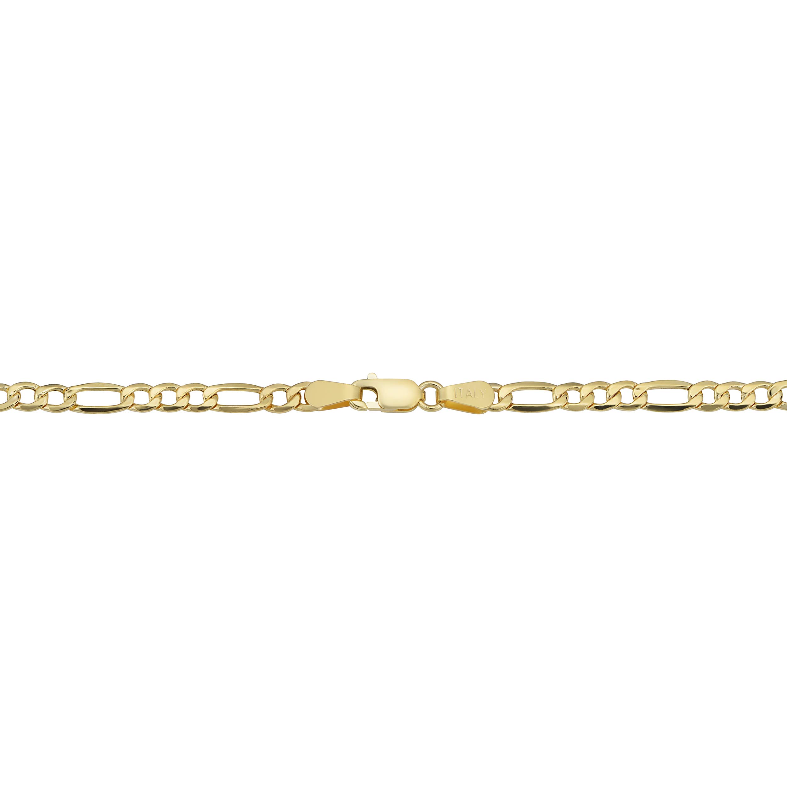 Kooljewelry 14k Yellow Gold High Polish Figaro Baby ID Bracelet (5.5 inches long)
