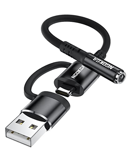 USB to 3.5mm Jack Audio Adapter USB C to 3.5mm Female AUX Adapter USB A Sound Card TRRS 4 Pole for Headphone Speaker PS4 PS5 PC Compatible with Pixel 5 4 3 XL Samsung Galaxy S21 S20 FE and More