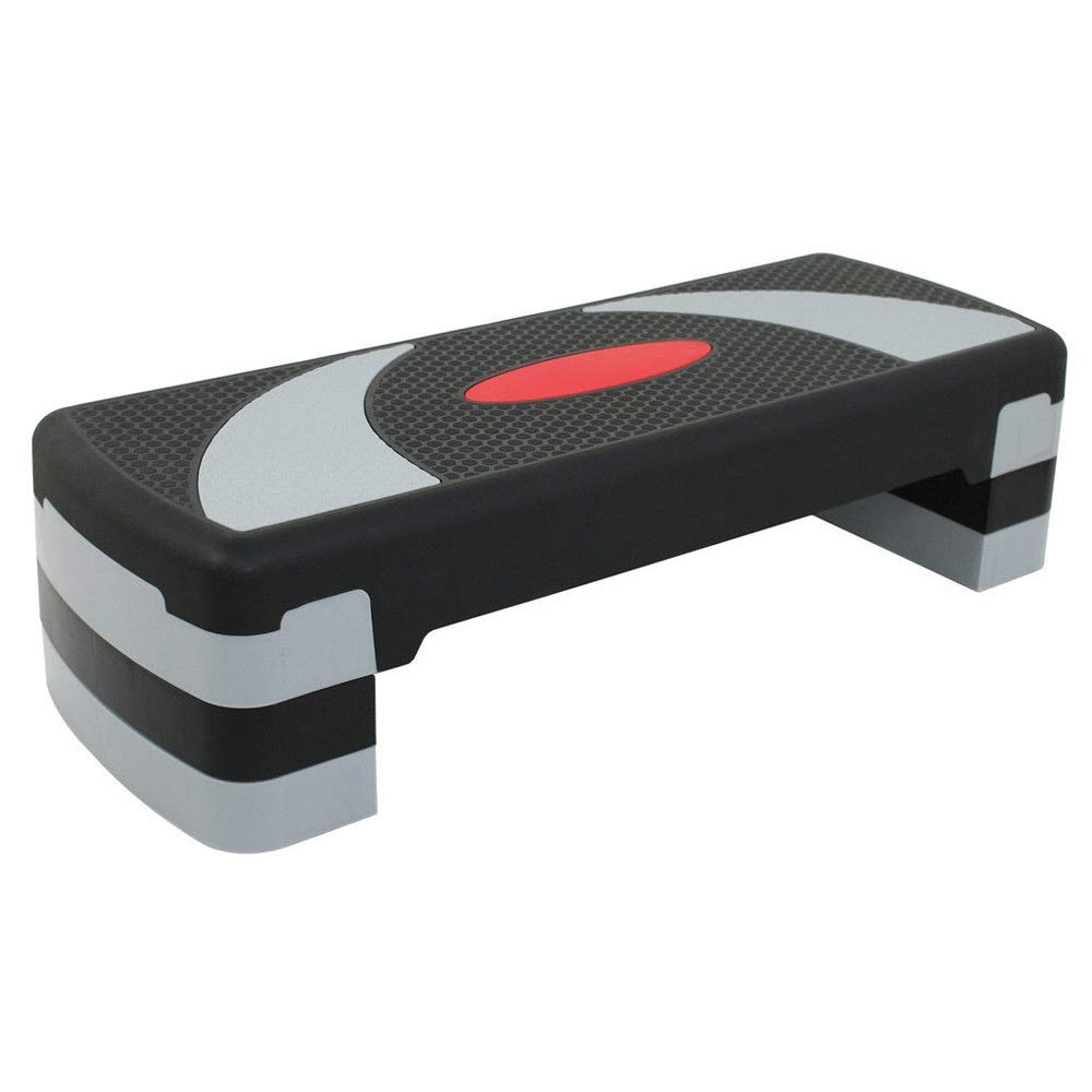 Hype Fitness Aerobic 30'' Step Adjust 4" - 6" - 8" Exercise Stepper with Risers