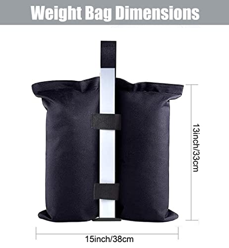SCOCANOPY Weight Bags for Pop up Canopy Tent Gazebo, Leg Canopy Weights Sand Bags for Instant Outdoor Sun Shelter Canopy Patio Umbrella,4-Pack (Black)