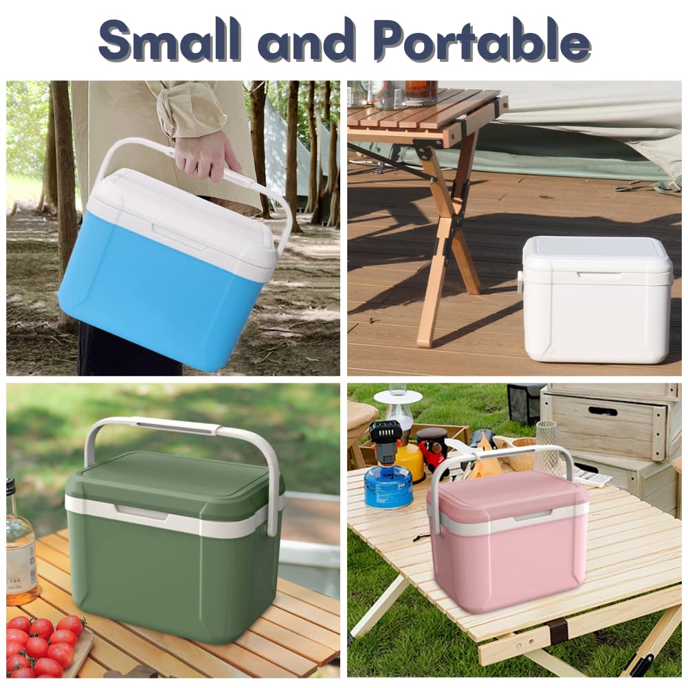 HiGropcore 5/8/13 Quart Camping Cooler with Temperature Indication - Hard Ice Retention Cooler Lunch Box - Portable Small Insulated Cooler