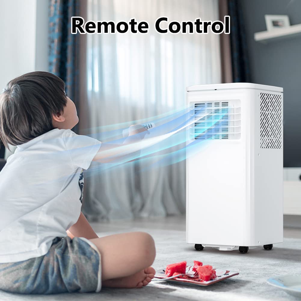 Portable Air Conditioners, 10000 BTU Portable AC Unit with Dehumidifier, Fan, Remote Control, 24H Timer, Freestanding Air conditioner for Cooling 300 Sq.Ft. Rooms, Low Noise