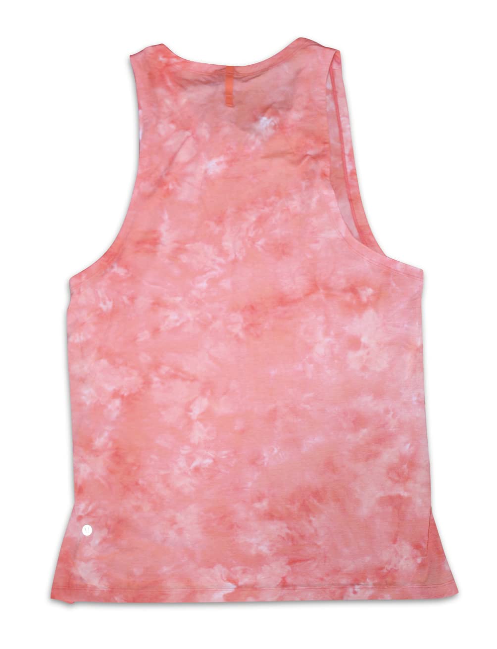 Lululemon Athletica Mens Always Agile Tank Top Men's Large Diamond Dye White Warm Coral Orange