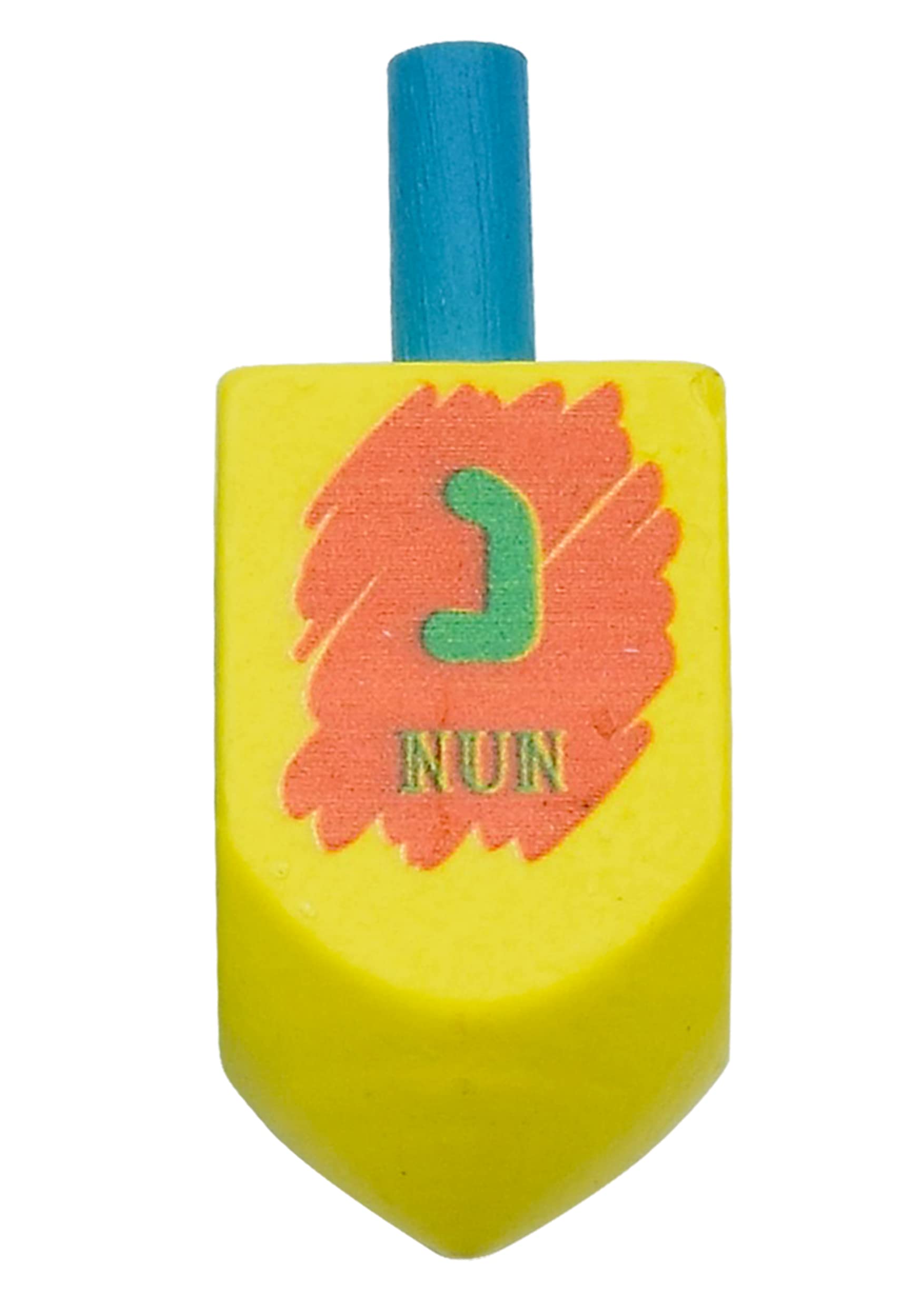 Izzy 'n' Dizzy Hanukkah Dreidels - Multi Colored Painted Wood Dreidel - 4 Pack Medium