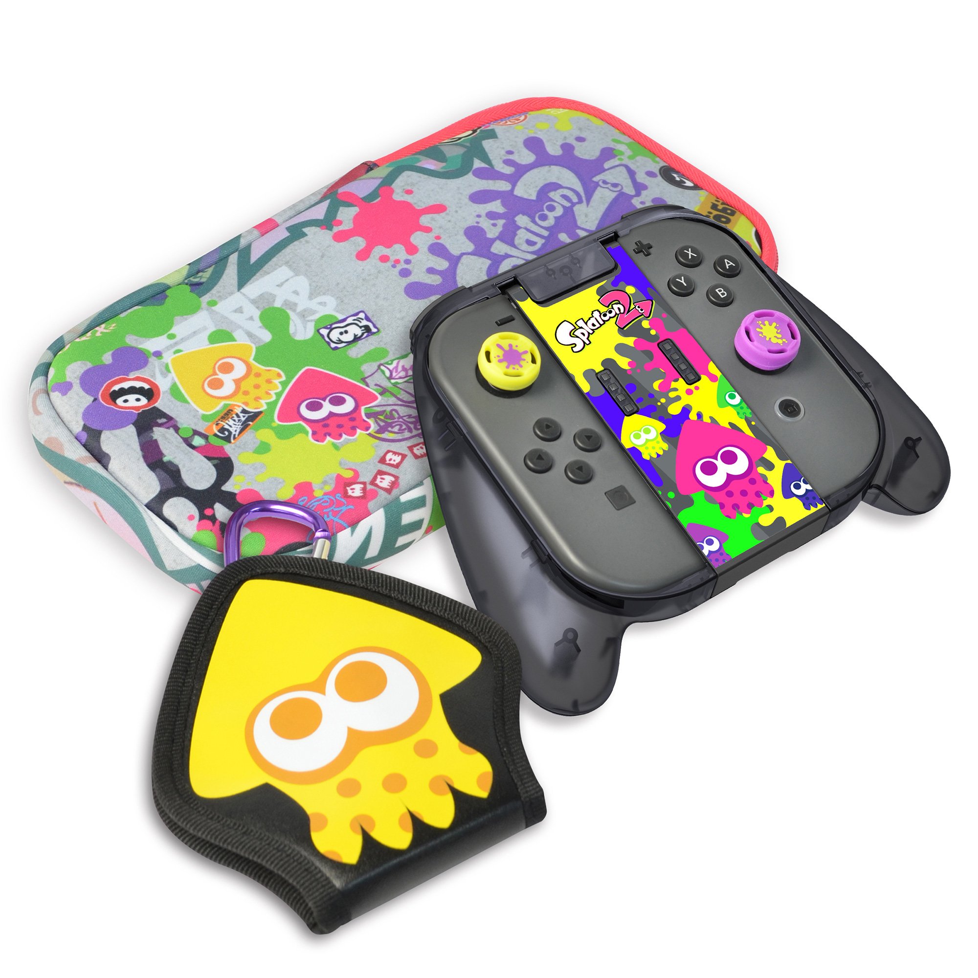 HORI Splatoon 2 Deluxe Splat Pack with Squid Trigger Grip Officially Licensed - Nintendo Switch,Case