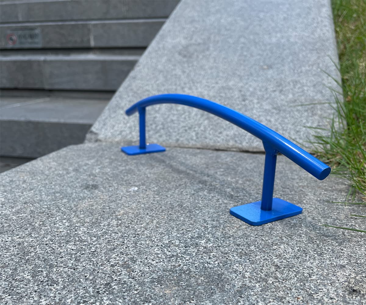 Puerkasito Fingerboard Obstacles Fingerboard Rail Metal for Tech Decks and Pro Fingerboard Obstacles Ramp (Dark Blue)
