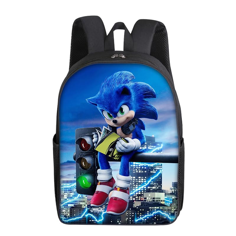 KAAUSE Kids Backpack 3D Cartoon Printed School Bags Travel Backpack 16 Inch Bookbag Gifts For Teens Boys Blue