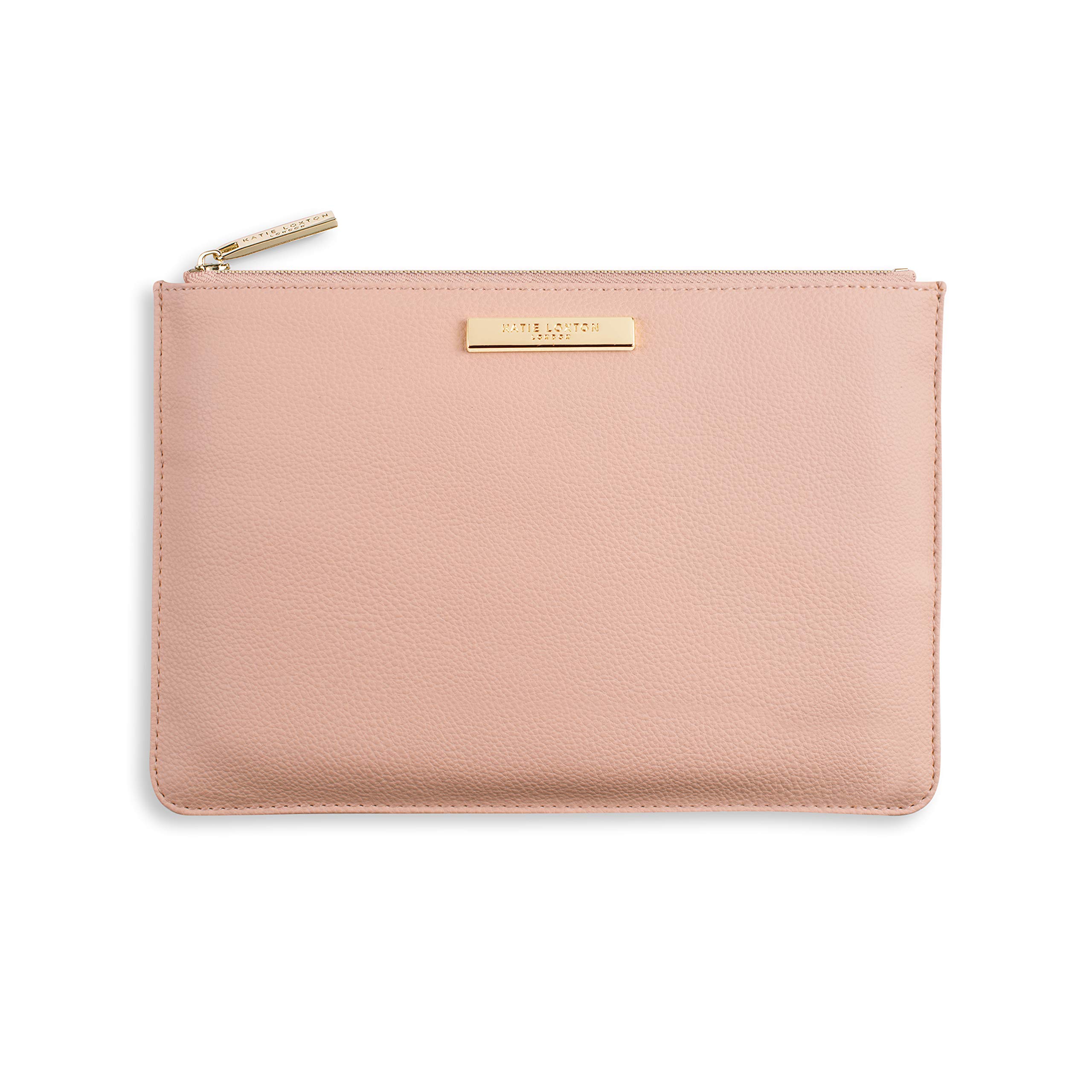 KATIE LOXTON Women's Medium Soft Pebble Vegan Leather Clutch Perfect Pouch Blush Pink