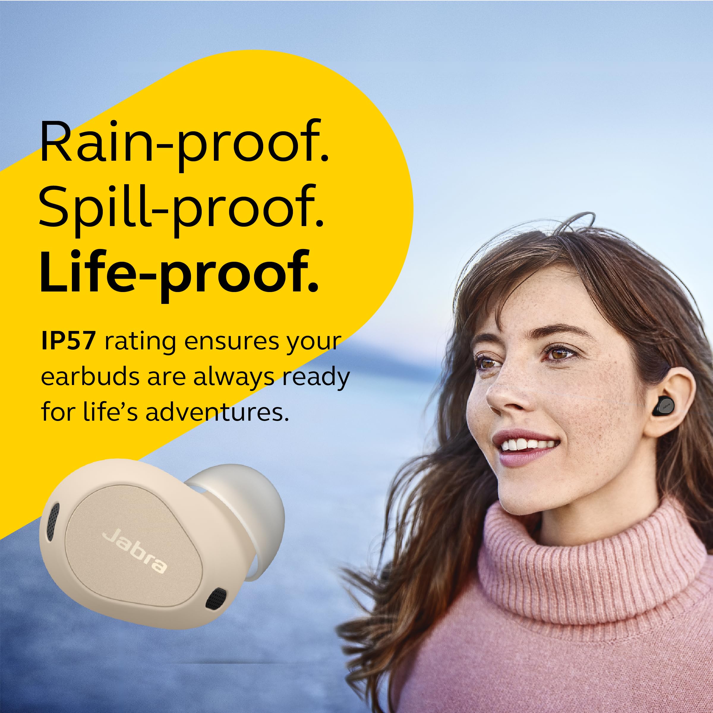 Jabra Elite 10 True Wireless Bluetooth Earbuds β Advanced Active Noise Cancelling with Dolby Atmos Surround Sound, All-Day Comfort, Multipoint, Crystal-clear calls β Cream