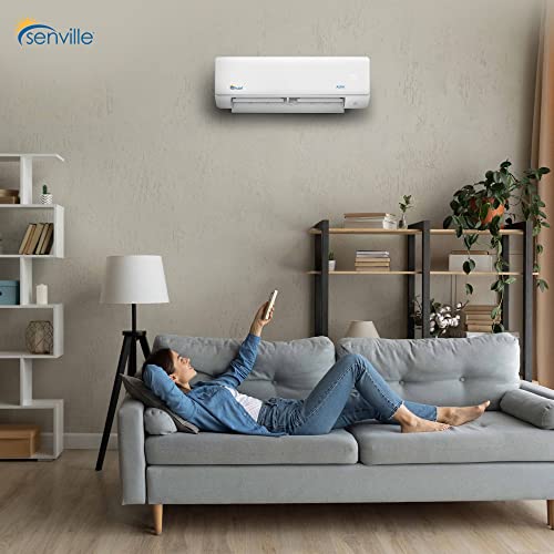 Senville SENA-36HF/Q Quad Zone Mini Split Air Conditioner Heat Pump, 36000 BTU, Works with Alexa, White