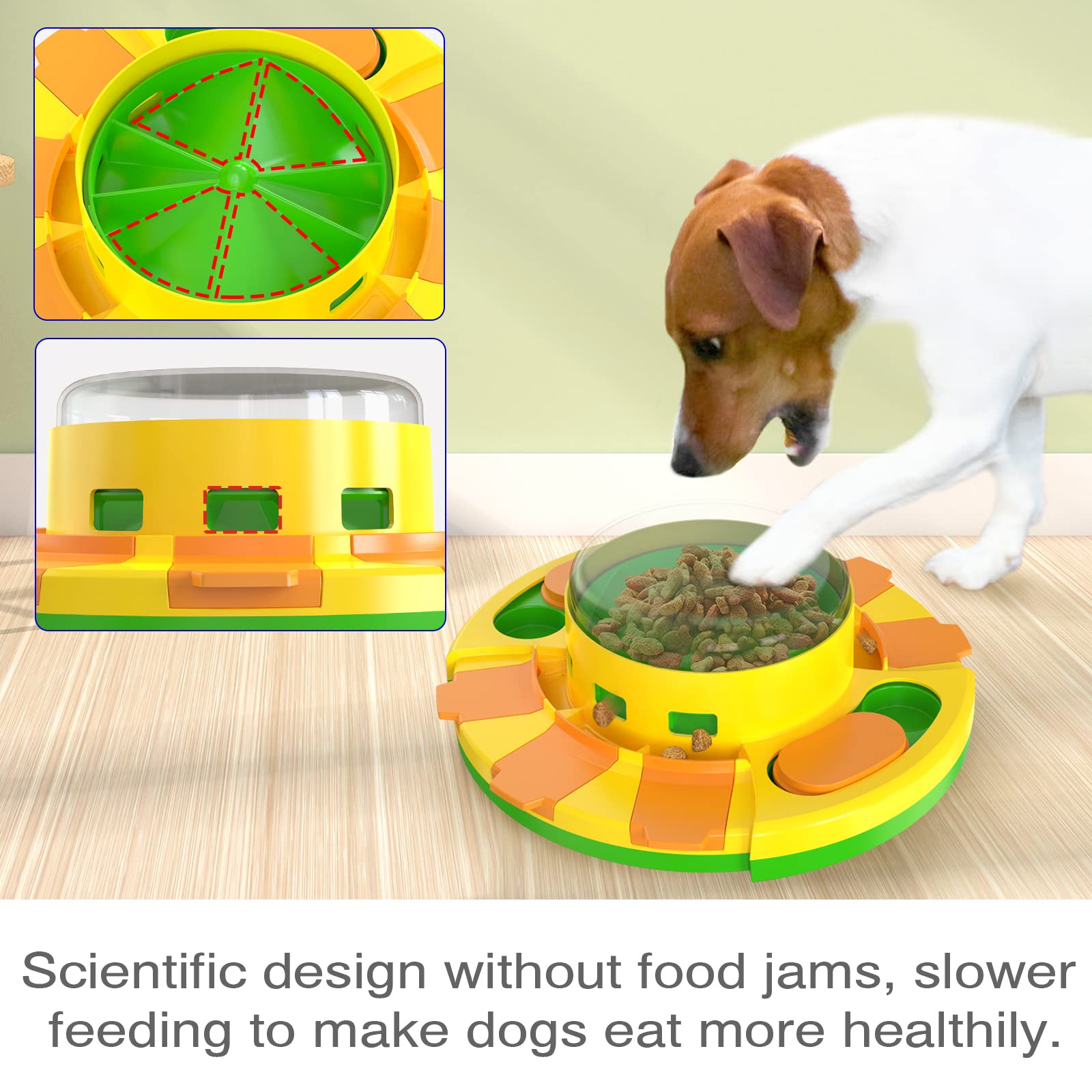 KADTC Dog Puzzle Toy Dogs Brain Stimulation Mentally Stimulating Toys Beginner Puppy Treat Food Feeder Dispenser Advanced Level 2 in 1 Interactive Games for Small/Medium/Large Aggressive Chewer Gift