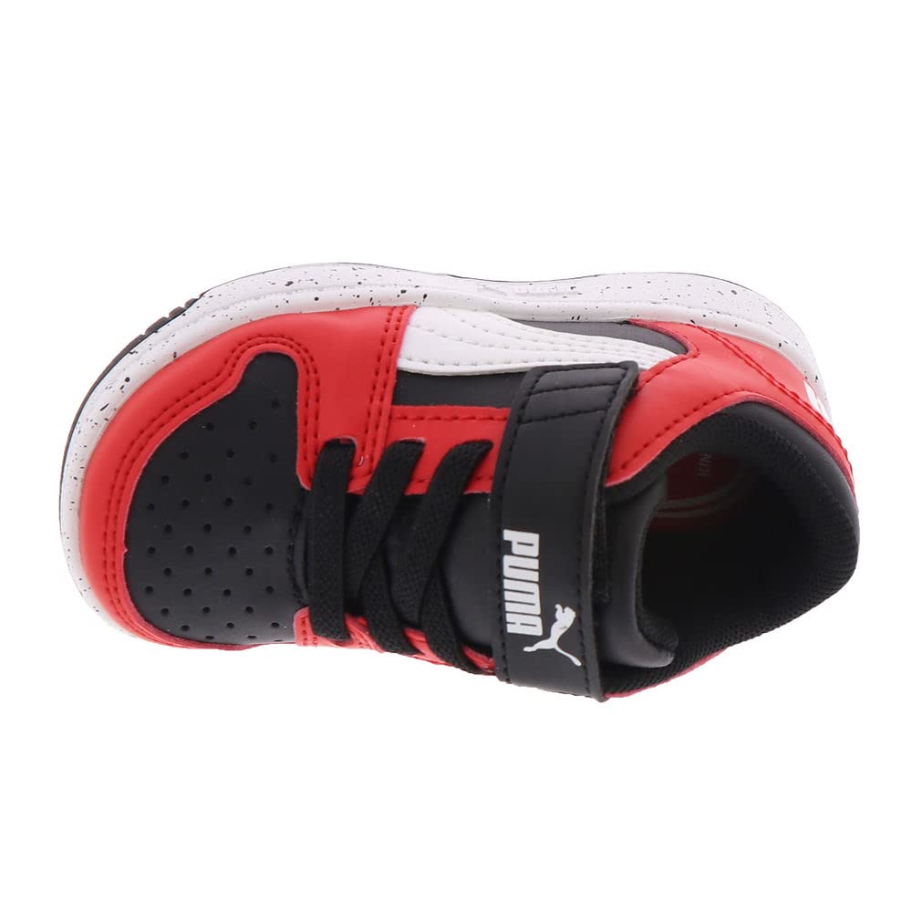 PUMA Rebound Layup LO Speck INF Boys InfantToddler Sneaker 5 M US Toddler BlackRedWhite