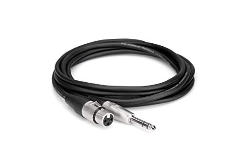 Hosa HXS-005 REAN XLR3F to 1/4" TRS Pro Balanced Interconnect Cable, 5 Feet