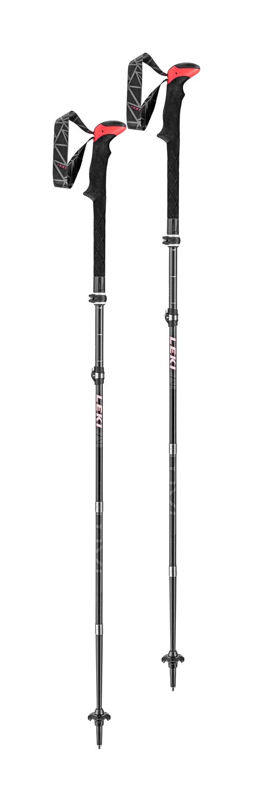 LEKI Micro Vario Carbon Trekking Pole Pair - 110-130 Black/Red