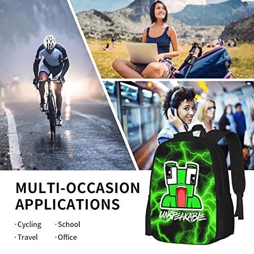 UZIAH Game 3D Printed Cartoon Backpack Teens 17 Inch Boys and Girls School Bookbag Travel Laptop Bag