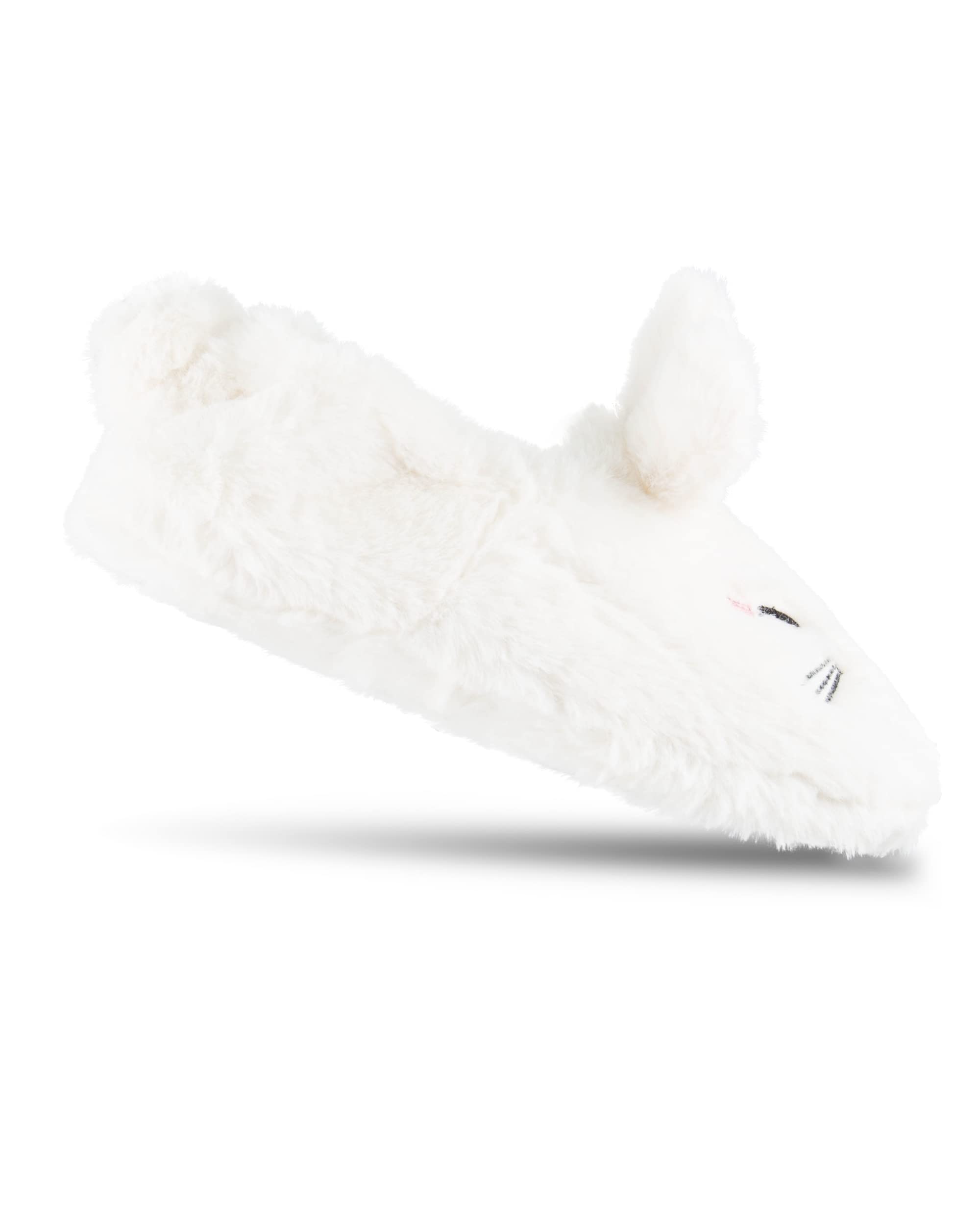 Jessica Simpson girls Cute and Cozy Plush on House With Memory Foam Slipper, White Plush, Large Little Kid US